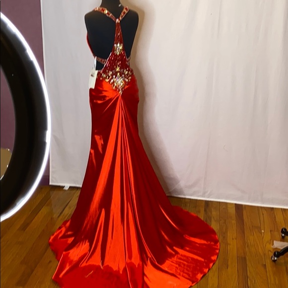 Panoply | Dresses | Red Open Back Prom Gown | Poshmark